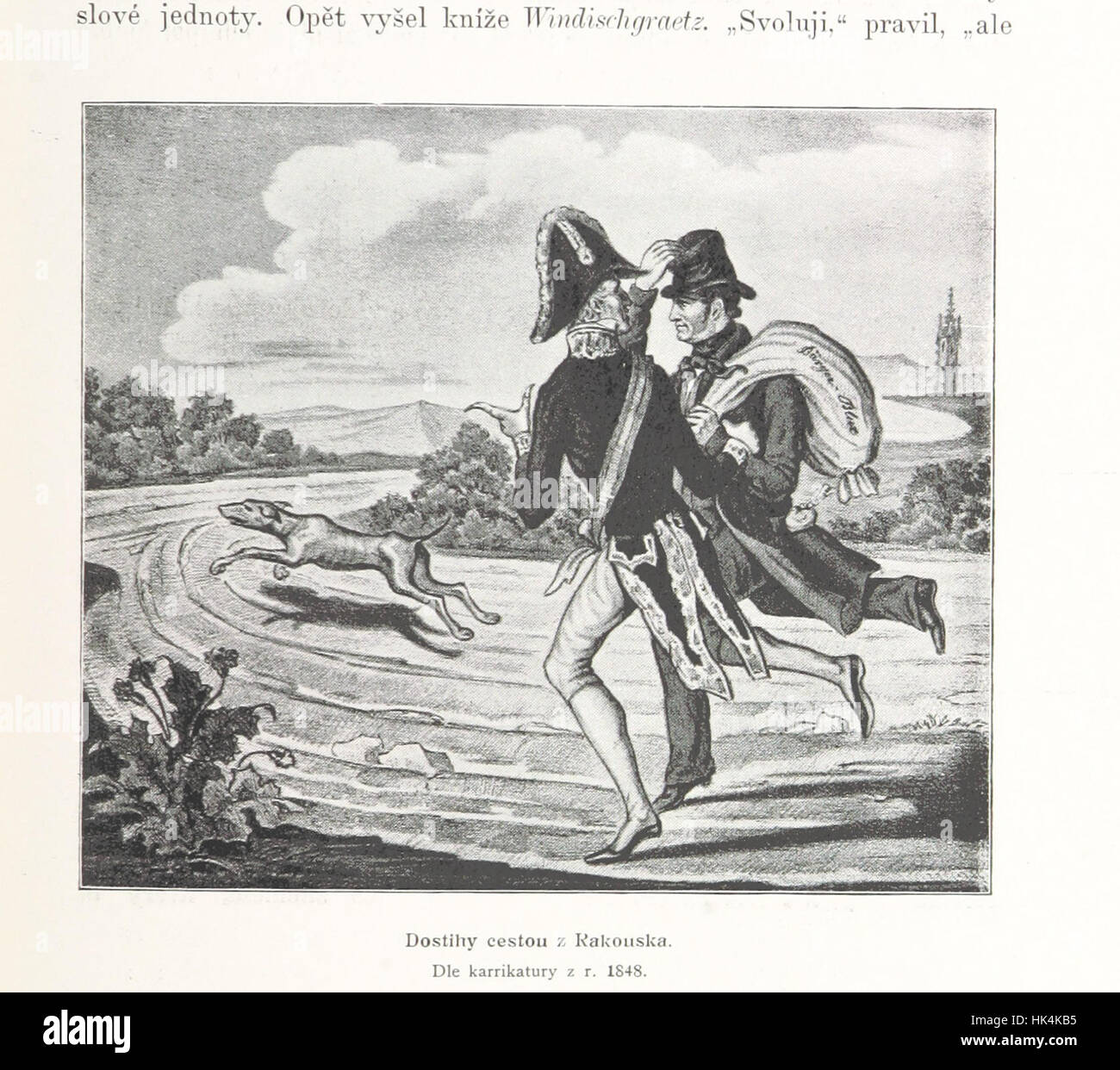 Historical illustration depicting events from the year 1848 in Czech ...