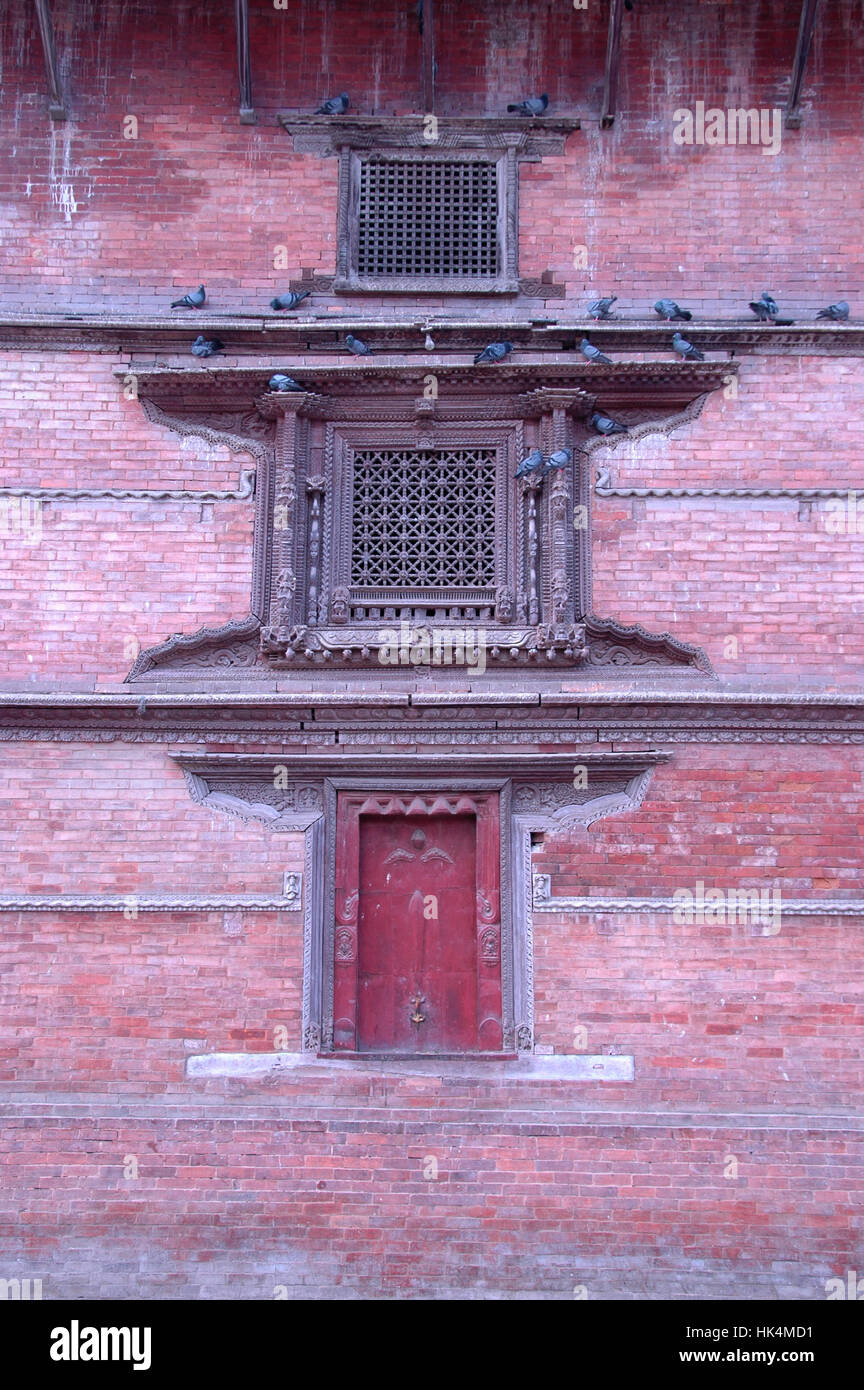 Traditional window architecture, Kathmandu Stock Photo - Alamy