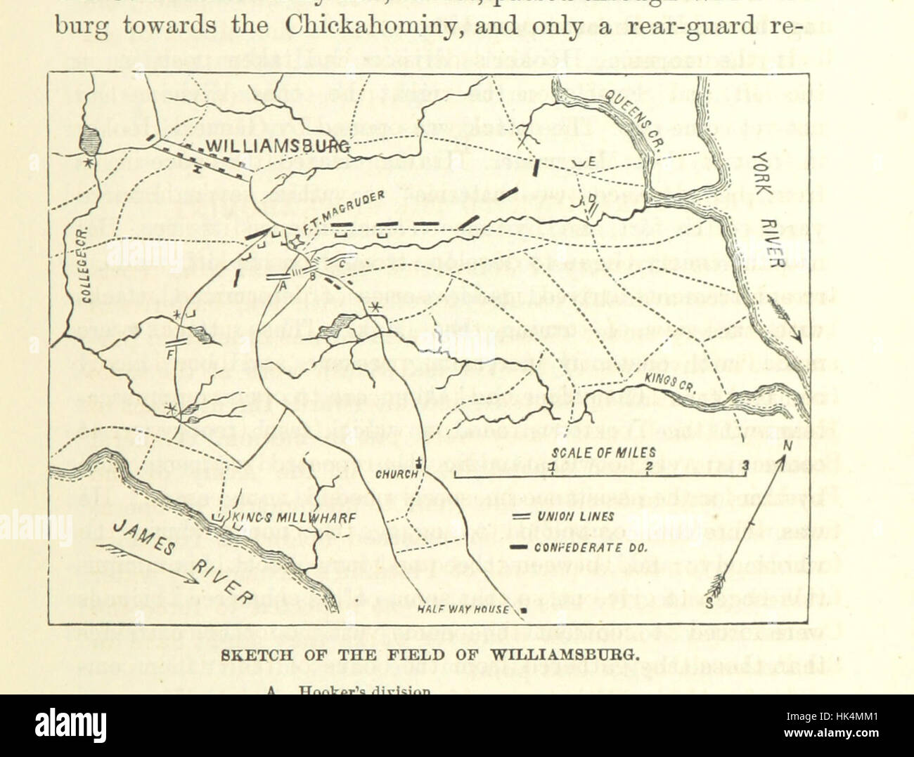 Illustration from 'Campaigns of the Army of the Potomac' showing ...