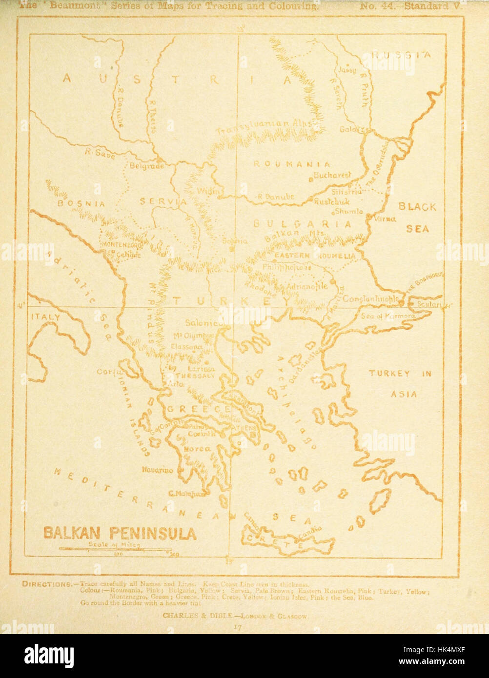 An image from 'The Beaumont Geography and Map Tracing Book,' showing a ...