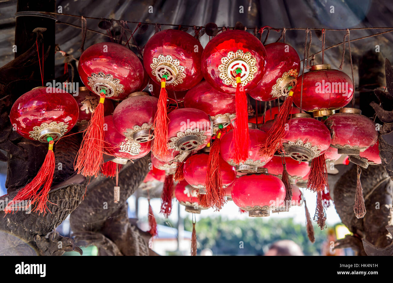 Chinese New Year at Chinese Temple Stock Photo - Alamy