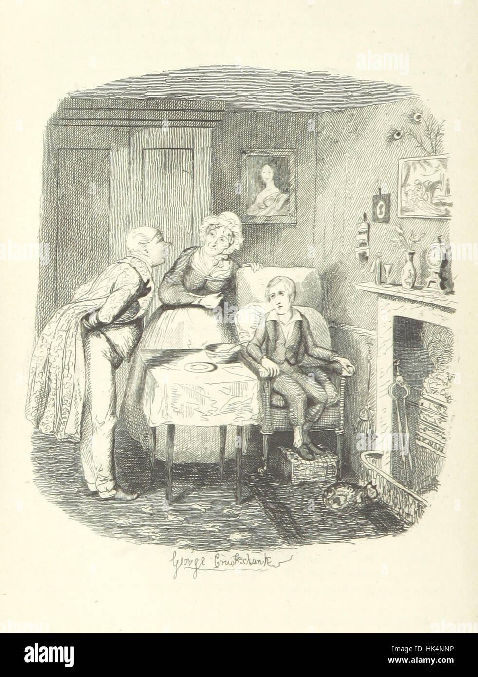 Illustration from 'Works of Charles Dickens', showing a scene from one ...