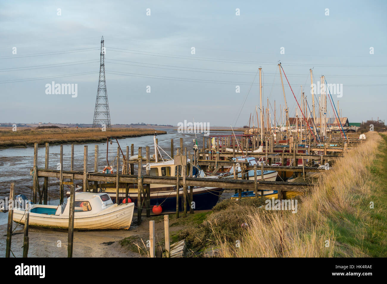 Boat Moorings Oare Creek Hollow Shore Graveney Marshes Faversham Kent ...
