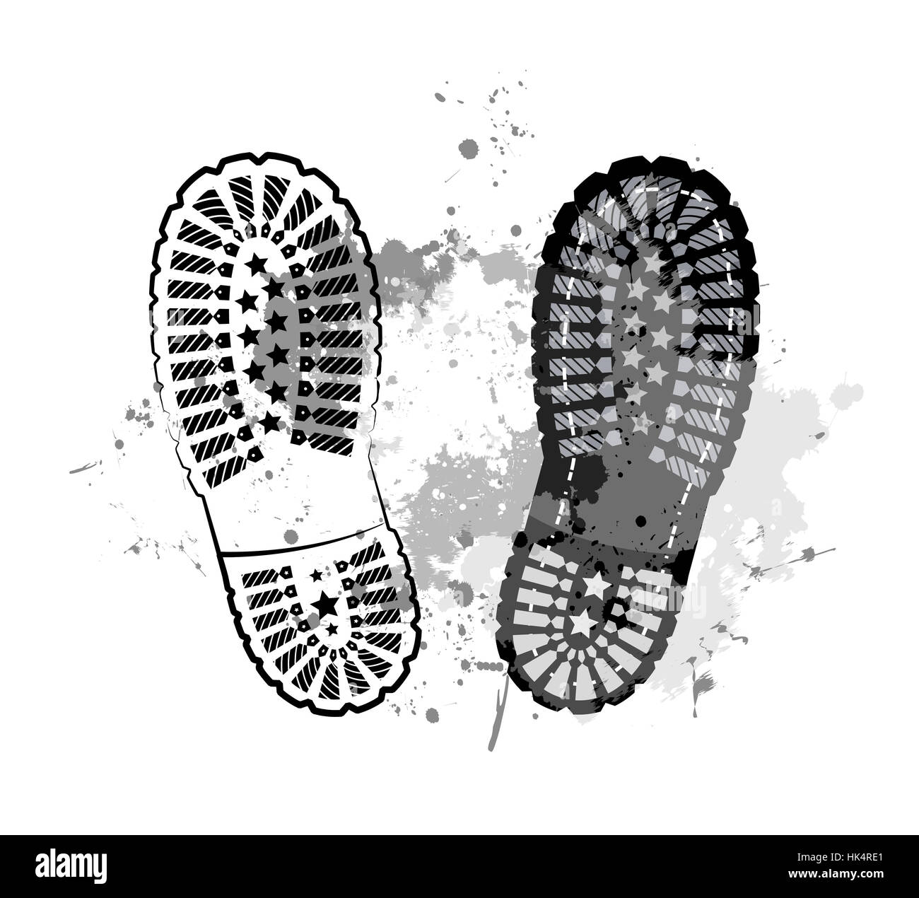 Muddy footprints Cut Out Stock Images & Pictures - Alamy