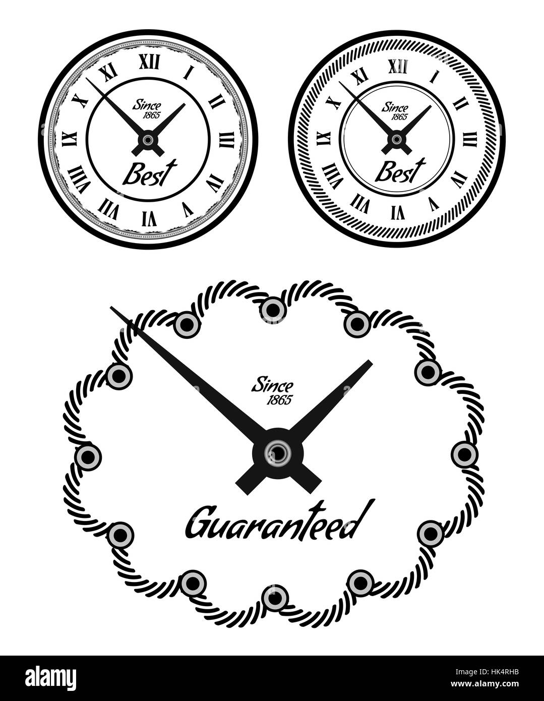 Victorian clock face Black and White Stock Photos & Images - Alamy