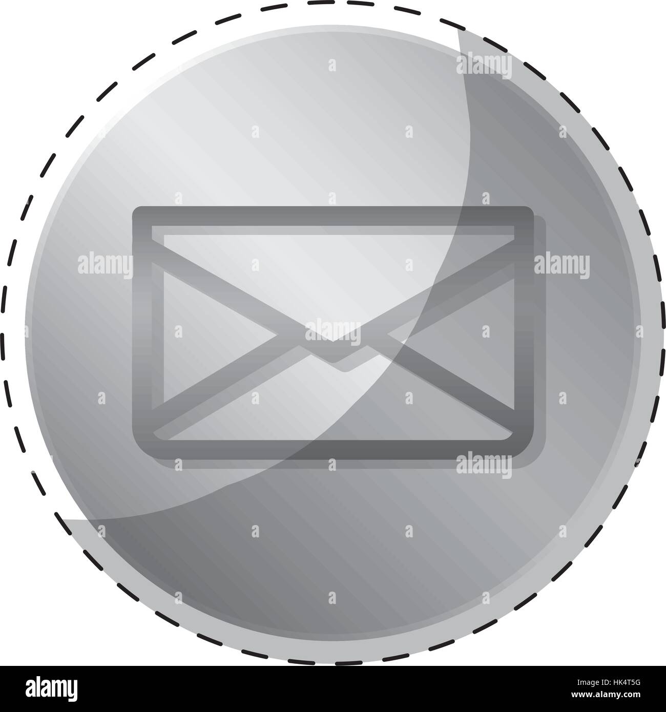 button with envelope icon over white background. vector illustration ...