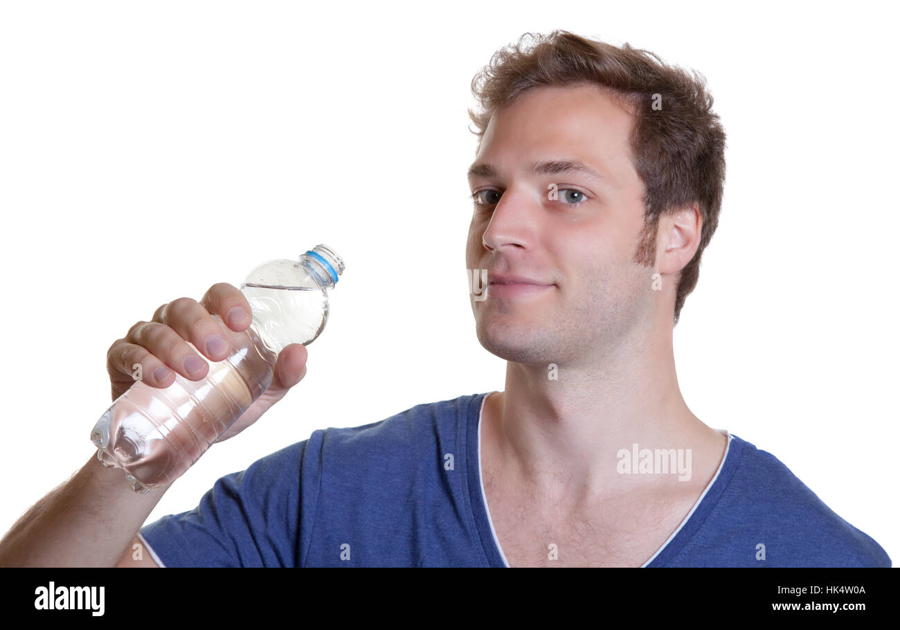 a sip of water after exercising Stock Photo - Alamy