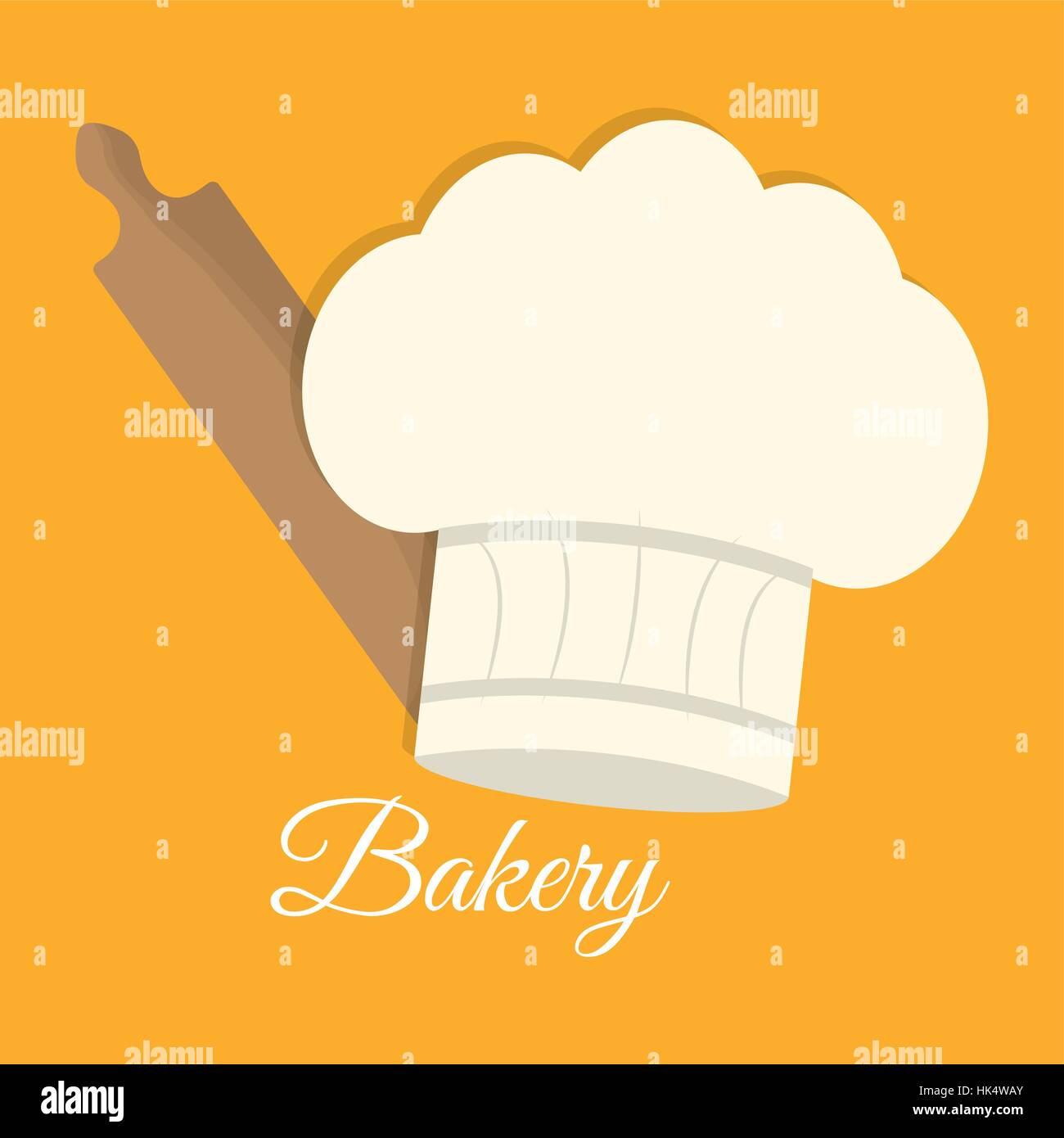 bakery hat and roller emblem image vector illustration design Stock ...