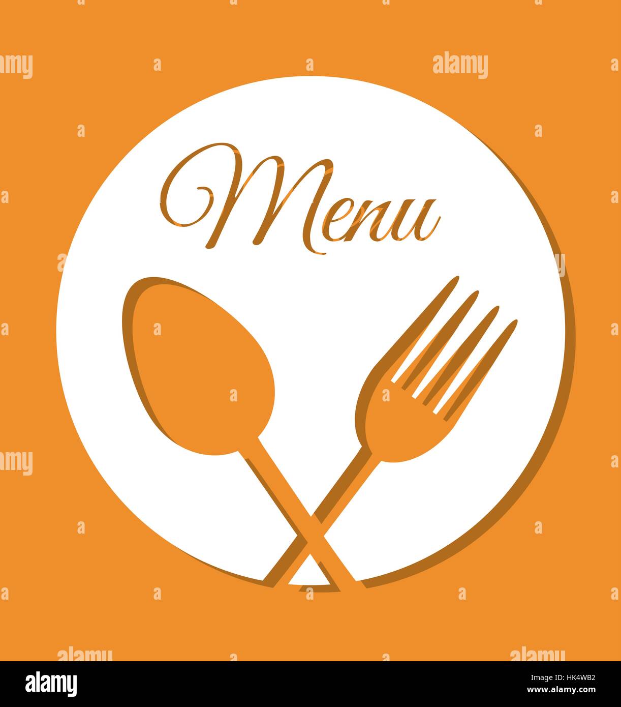 menu cursive font emblem image vector illustration design Stock Vector ...