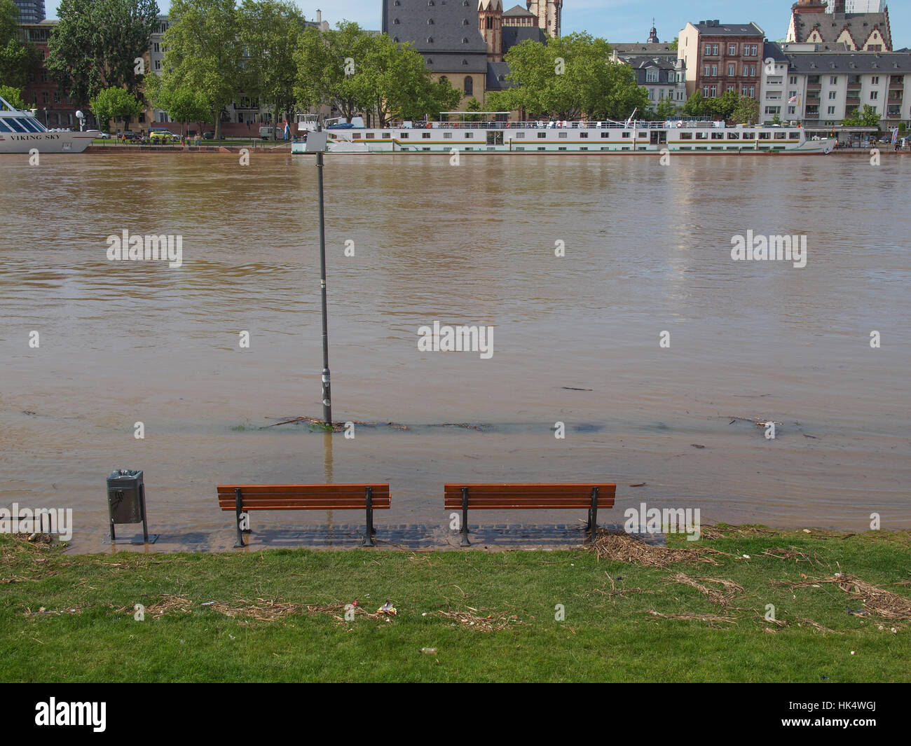 waves, germany, german federal republic, flood, high, tall, river ...