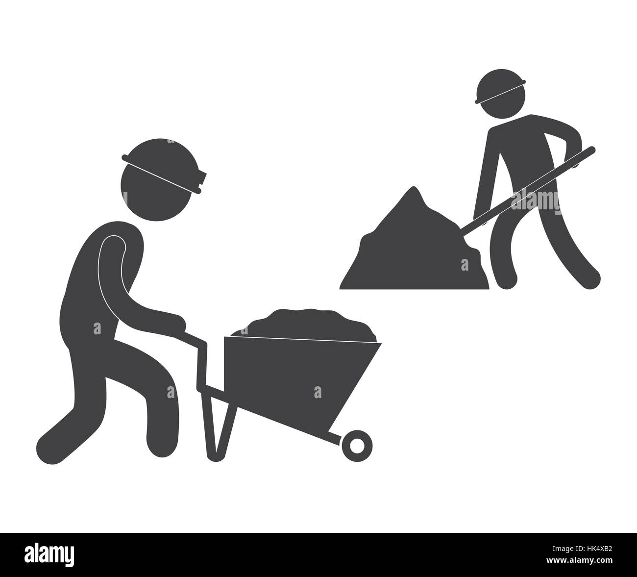 under construction related pictogram image vector illustration design ...
