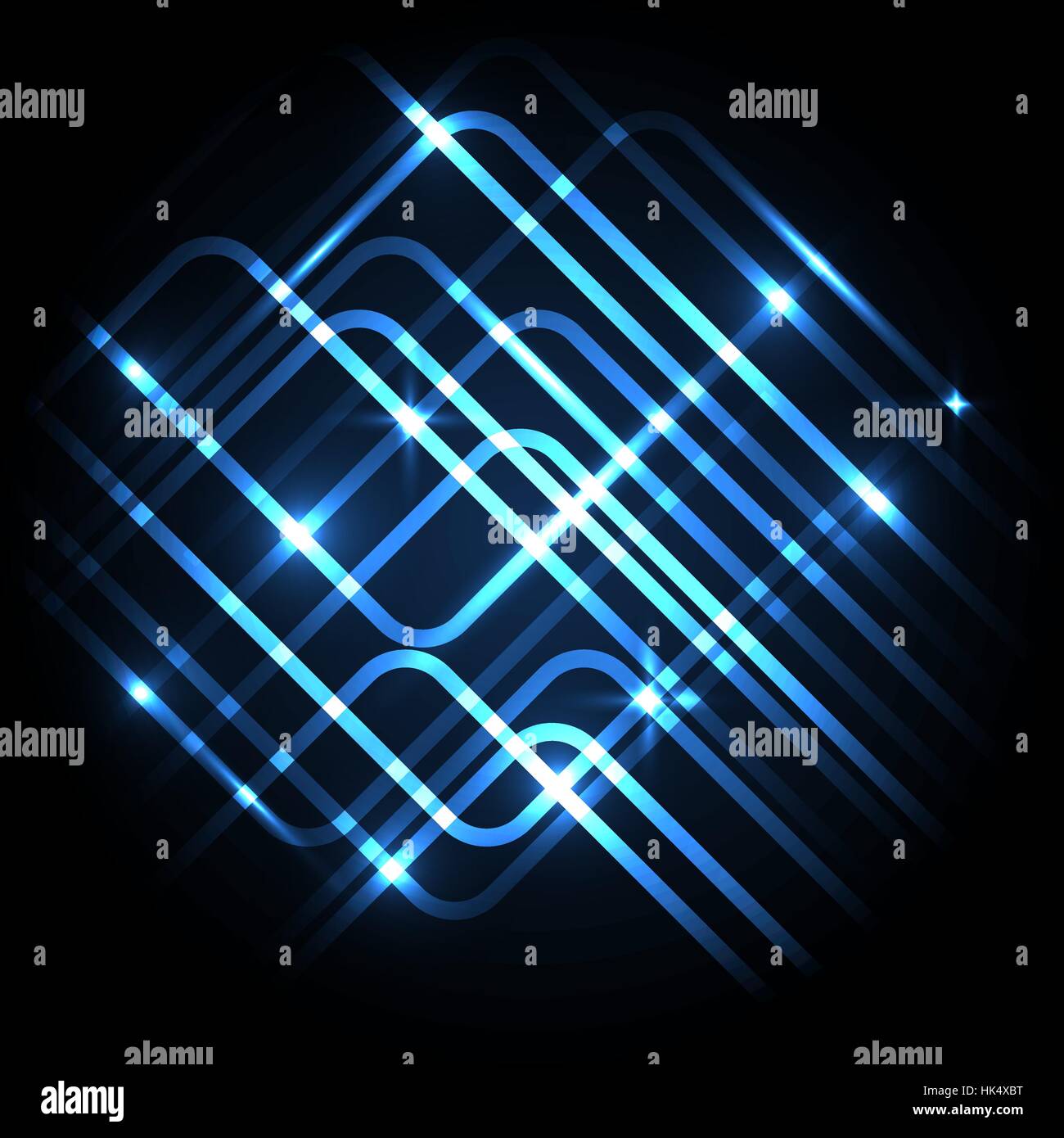 Abstract neon blue background with lines, stock vector Stock Vector ...