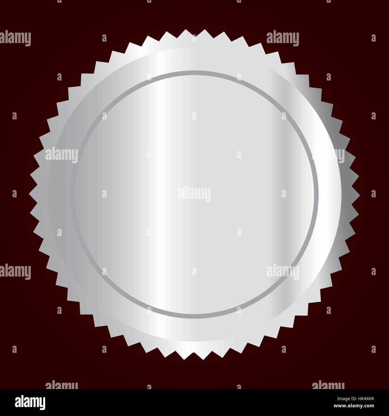 silver blank metallic label or seal icon image vector illustration ...