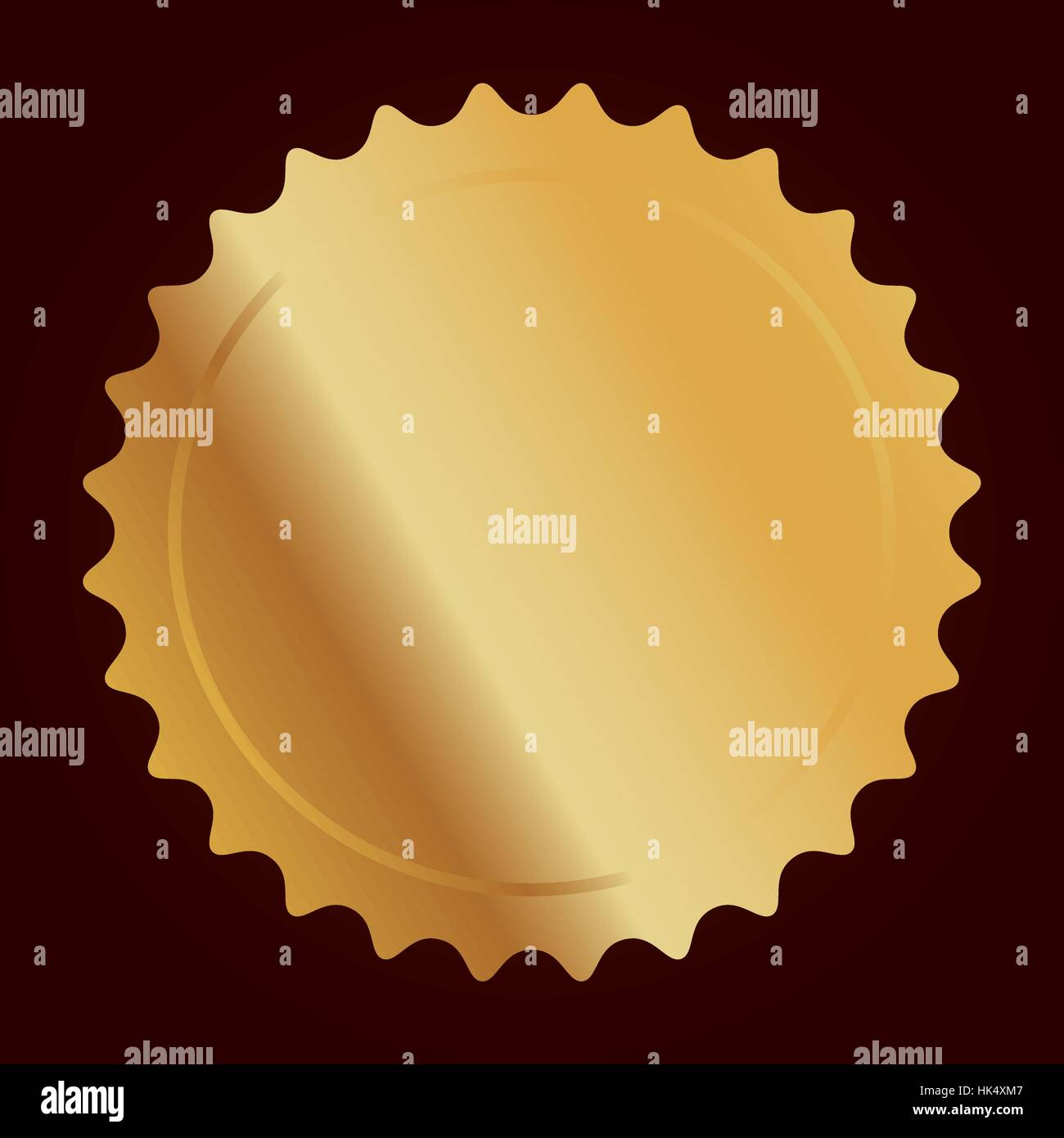 gold blank metallic label or seal icon image vector illustration design ...