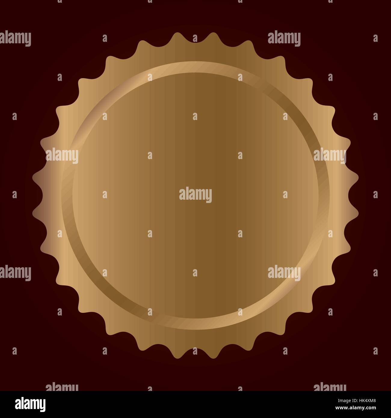 gold blank metallic label or seal icon image vector illustration design ...