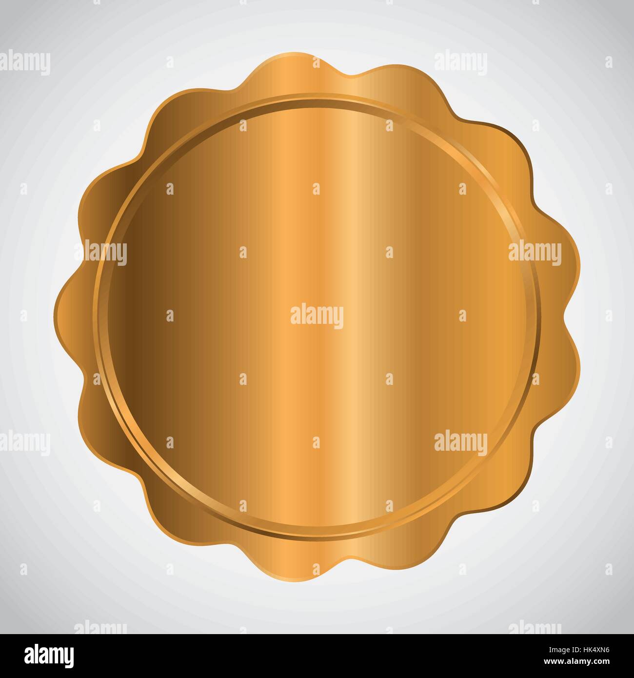 gold blank metallic label or seal icon image vector illustration design ...