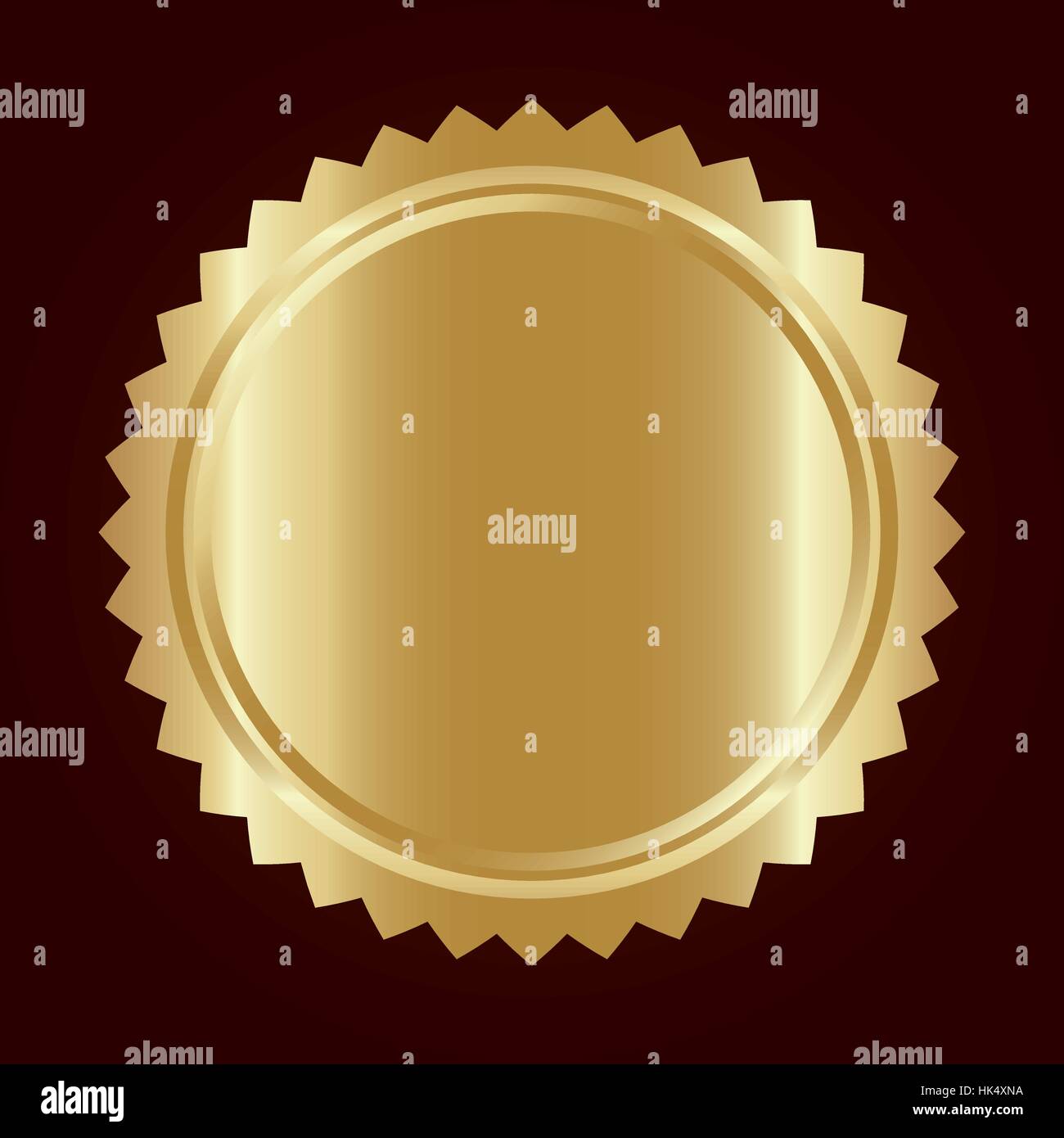 gold blank metallic label or seal icon image vector illustration design ...