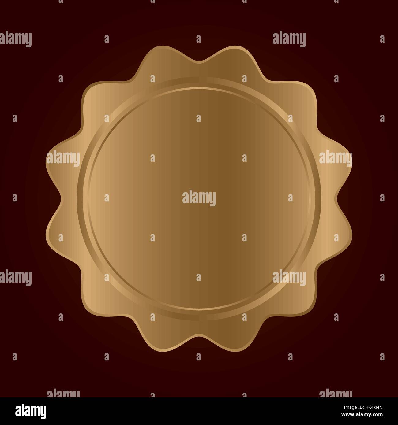 gold blank metallic label or seal icon image vector illustration design ...