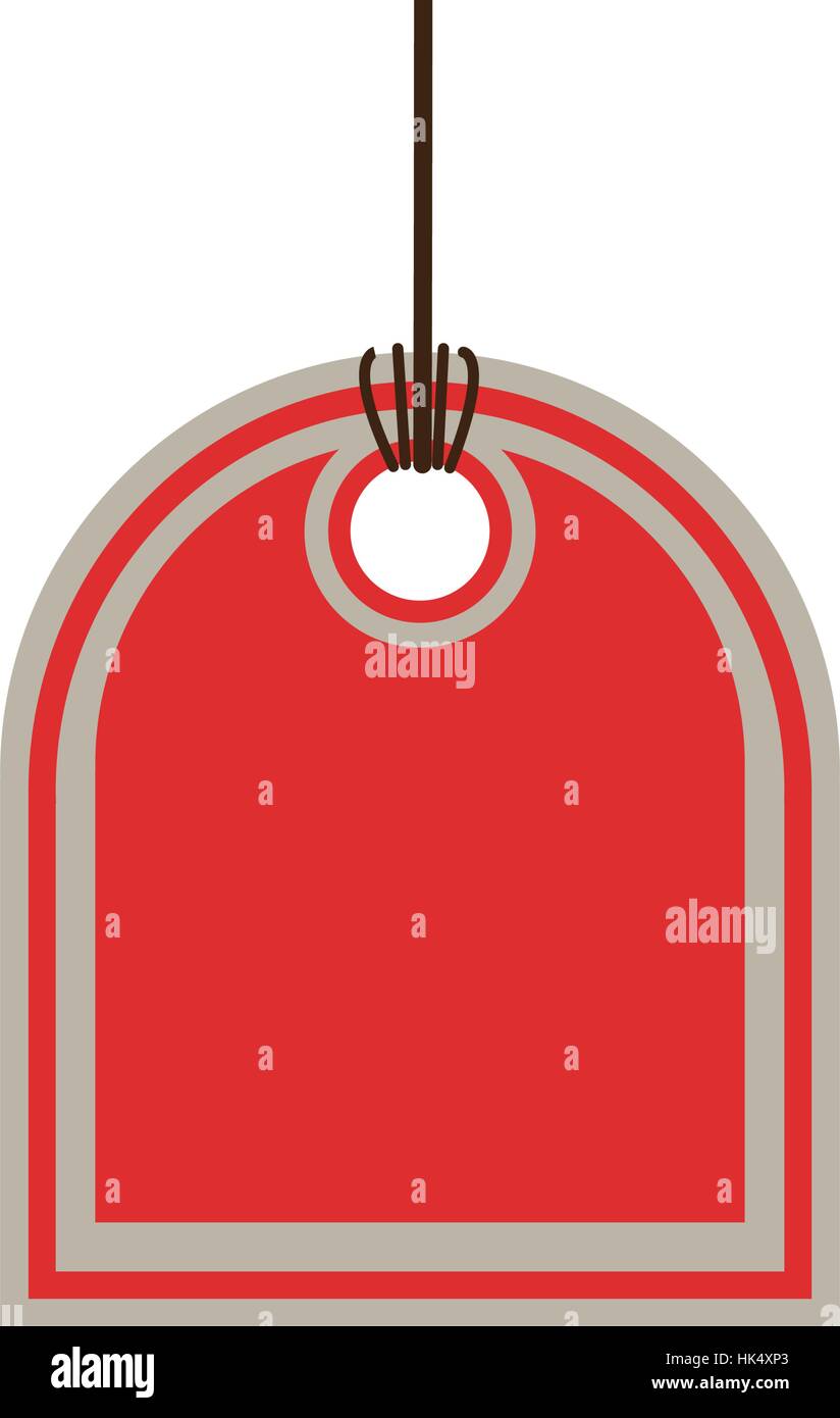 color price tag with side oval shape vector illustration Stock Vector ...