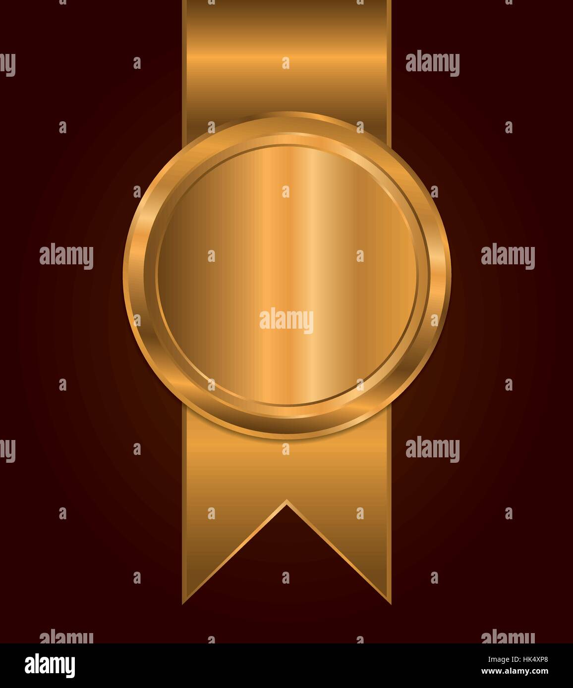 gold blank metallic label or seal icon image vector illustration design ...