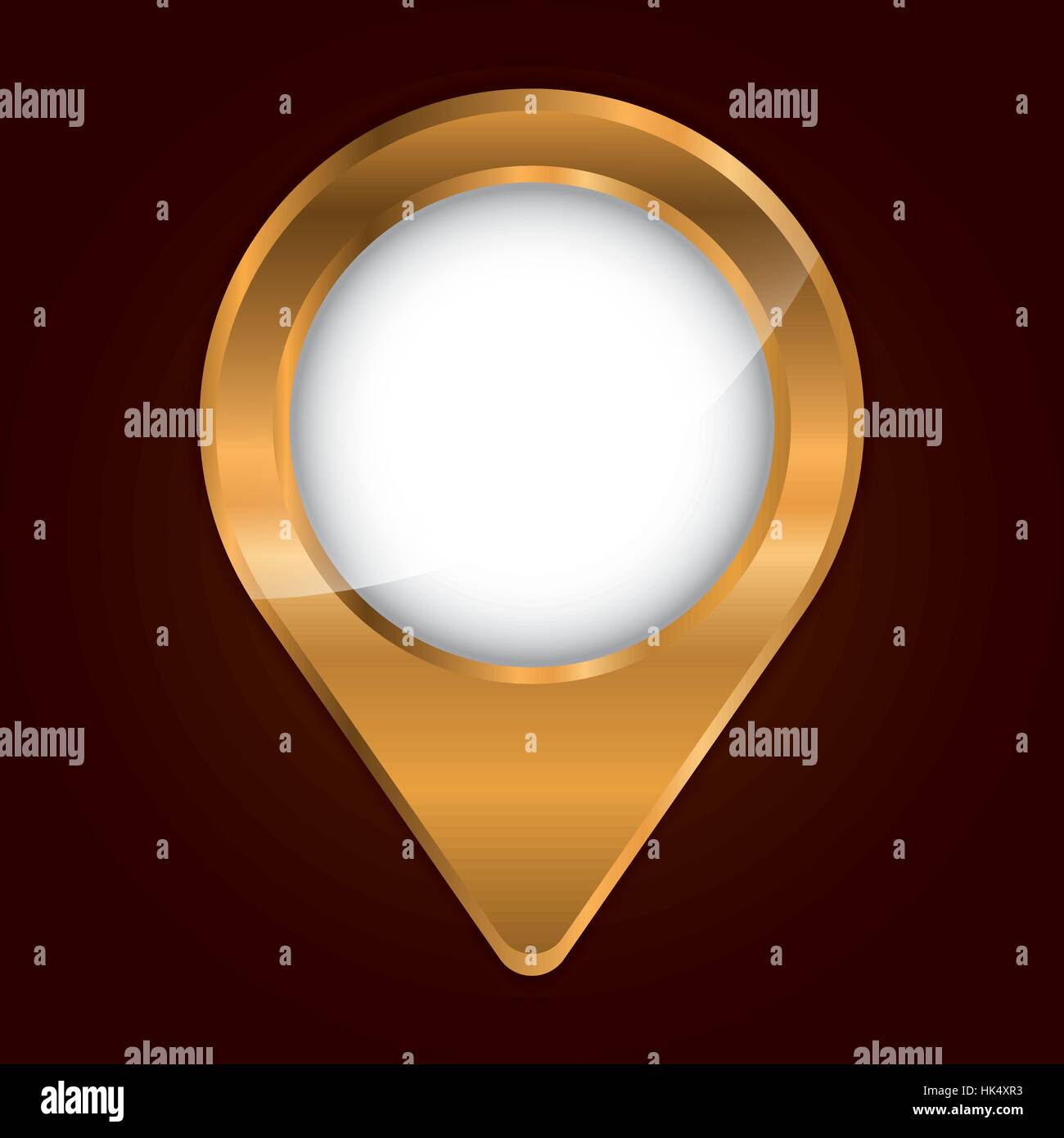 gold metallic finish gps pin icon image vector illustration design ...