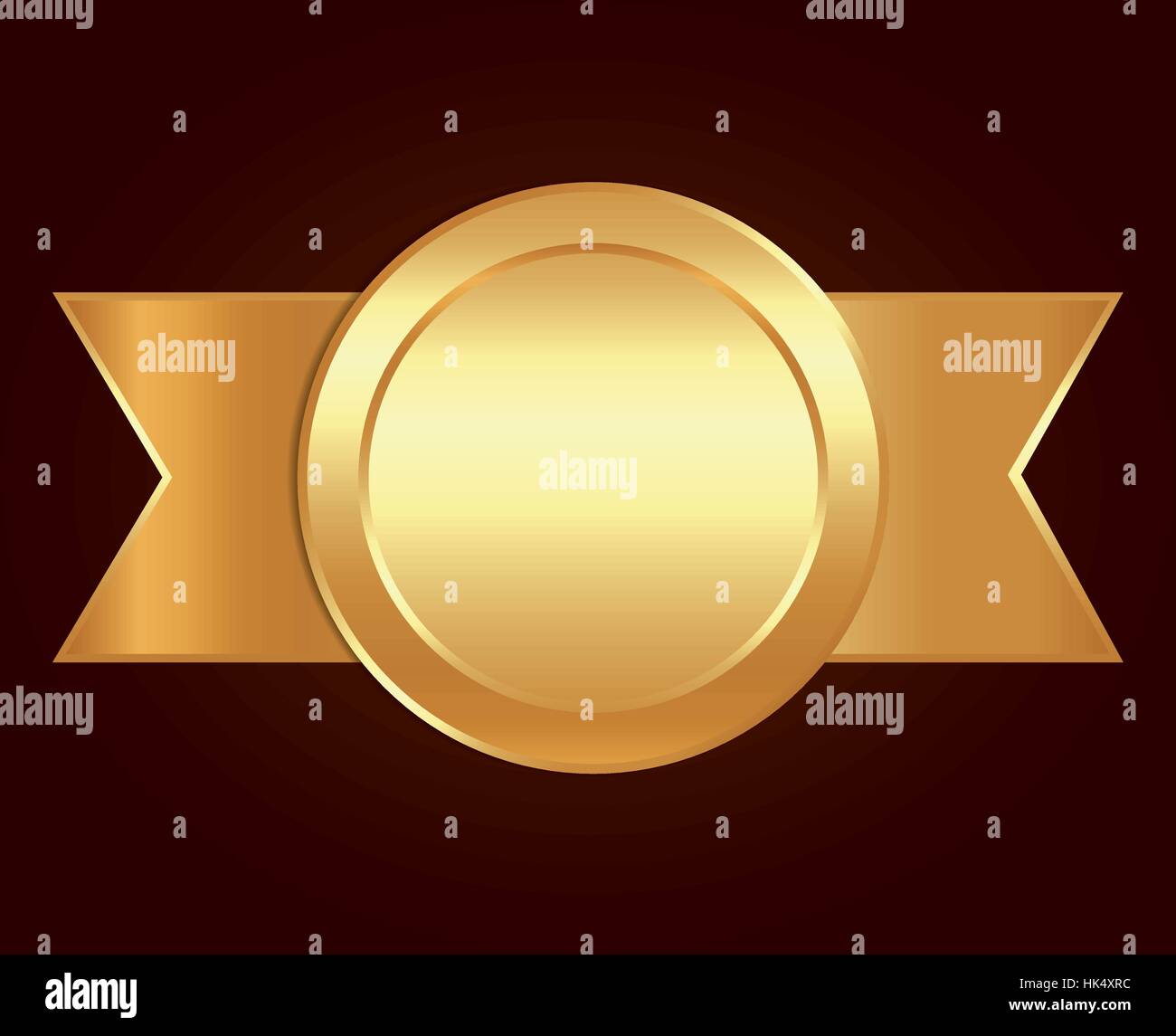 gold blank metallic label or seal icon image vector illustration design ...