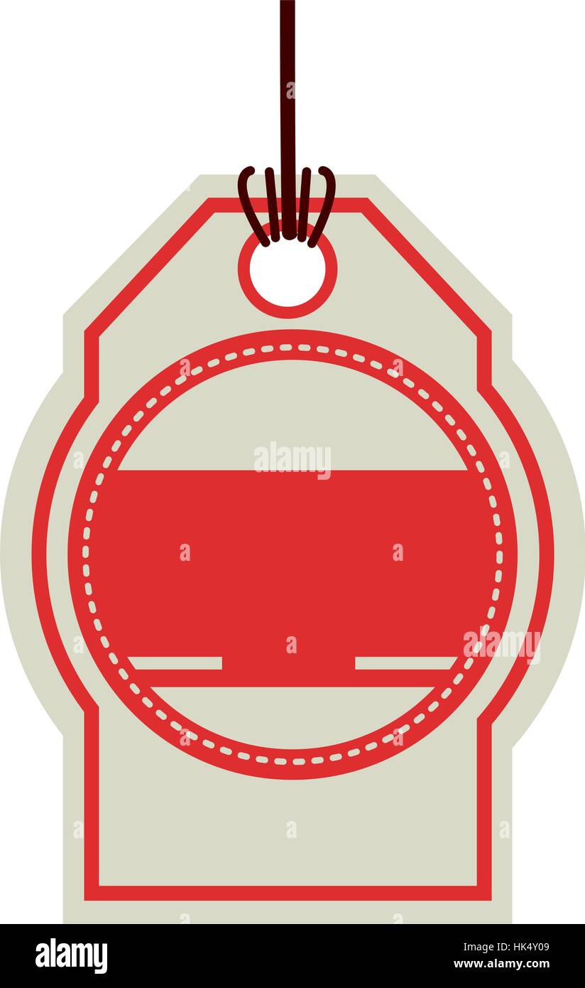color price tag with red background circle vector illustration Stock ...