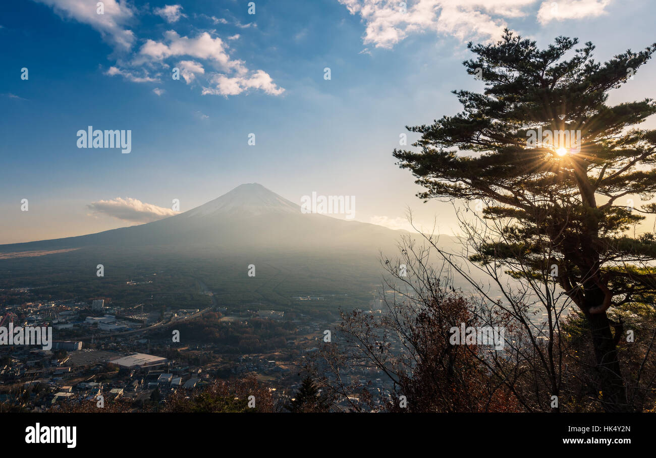 Mt. Fuji viewed from Kawaguchiko Tenjoyama Park Mt. Kachi Kachi Ropeway ...