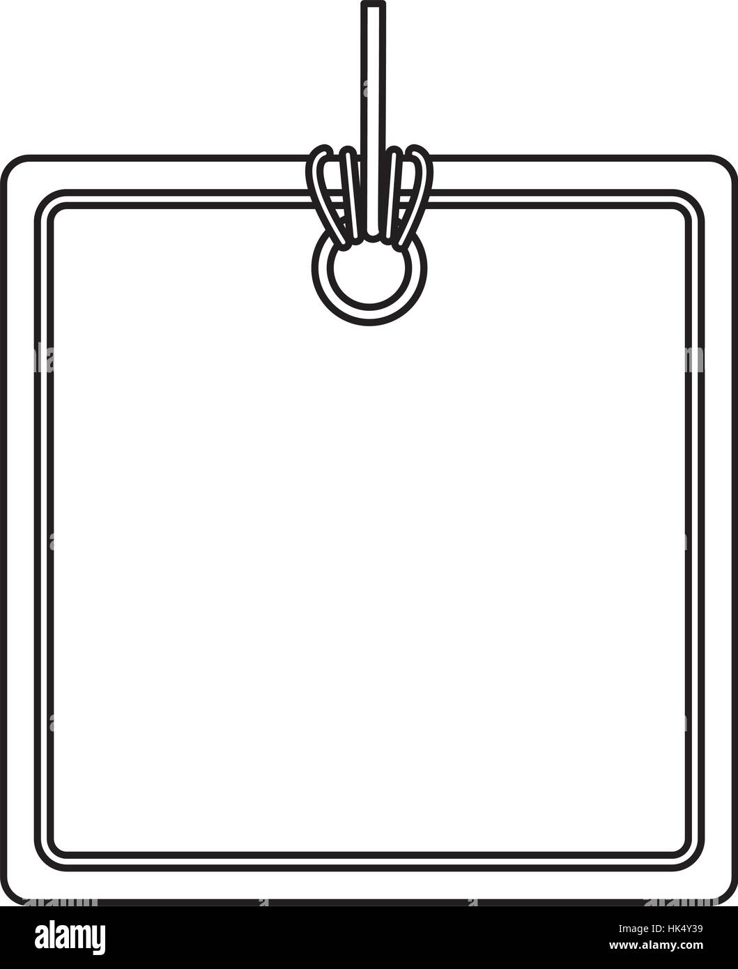 monochrome silhouette price tag with square shape vector illustration ...