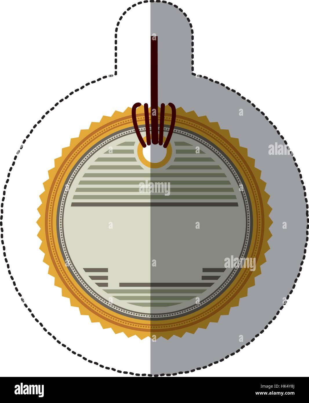 color price tag sticker with middle shadow with yellow contour and ...