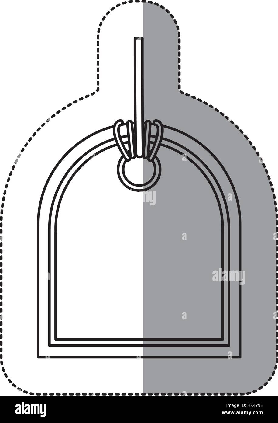 monochrome price tag sticker with middle shadow with side oval shape ...