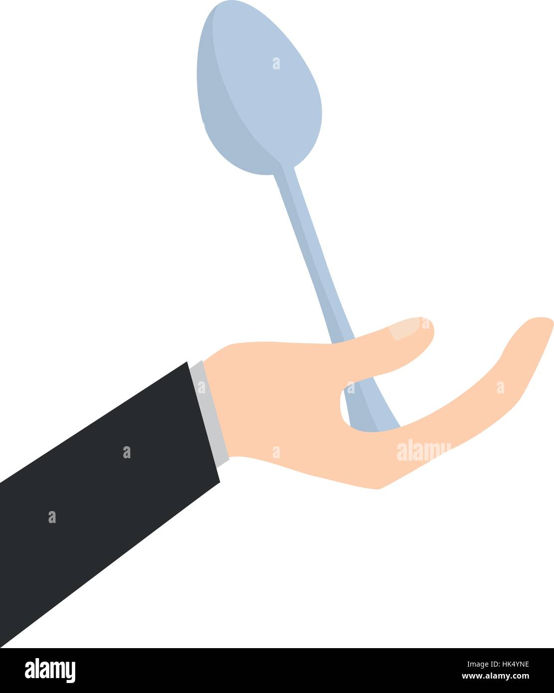 hand holding spoon cook utensil vector illustration eps 10 Stock Vector ...