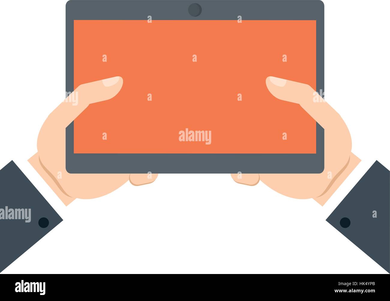 hands holding tablet technology online shopping vector illustration eps ...