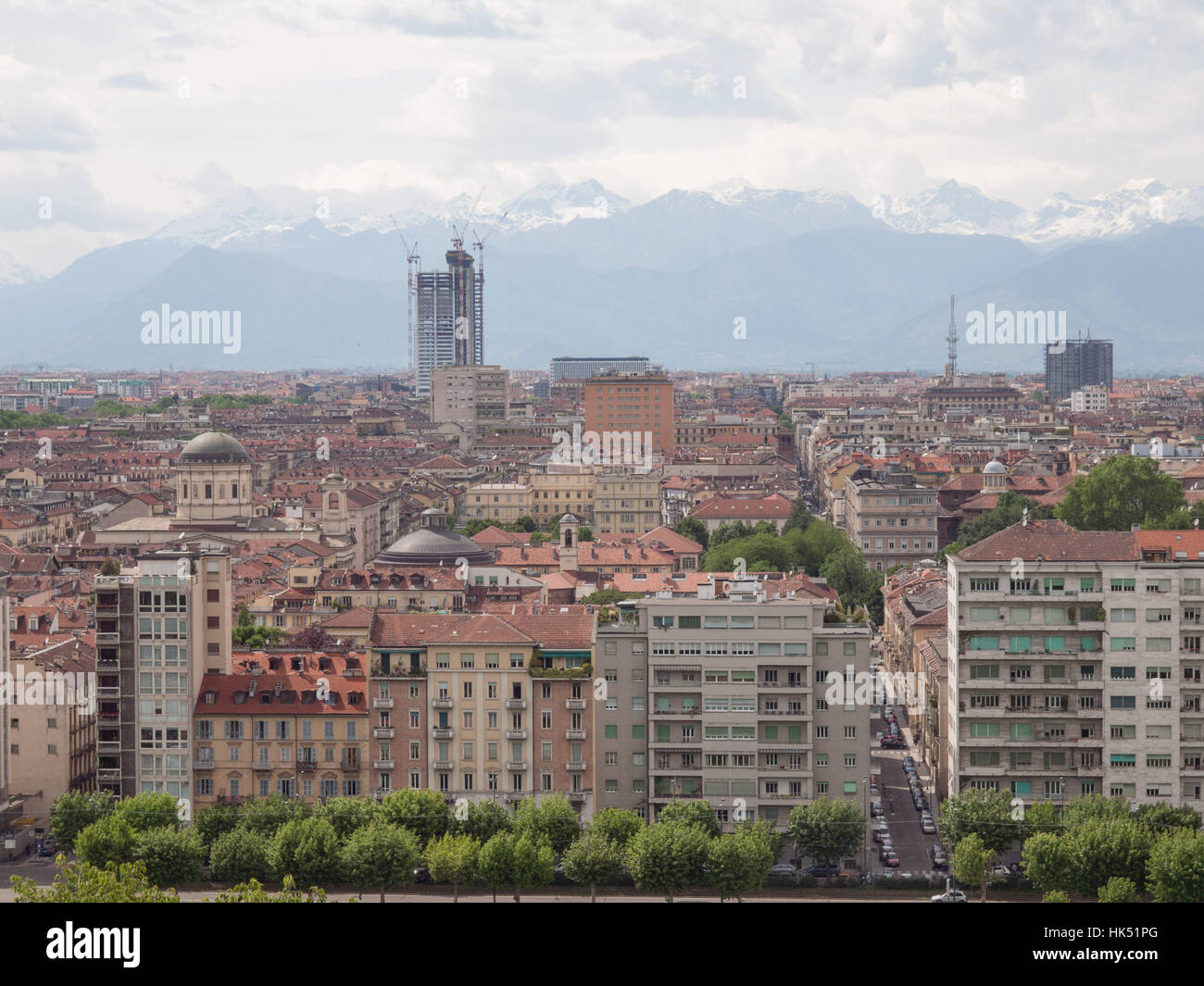 City of Turin (Torino) skyline panorama seen from the hill Stock Photo ...