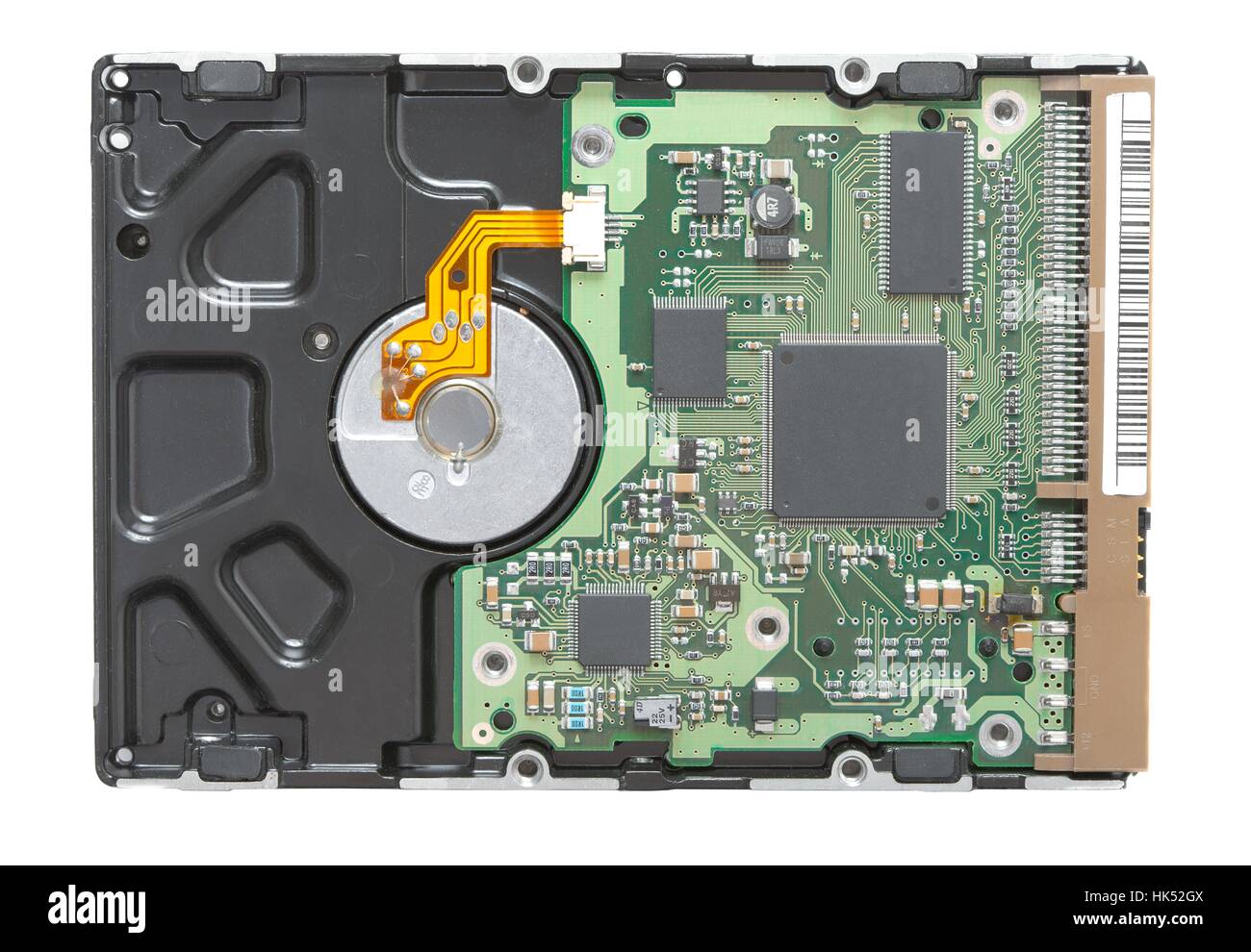 Computer harddisk back side with circuit board Stock Photo - Alamy