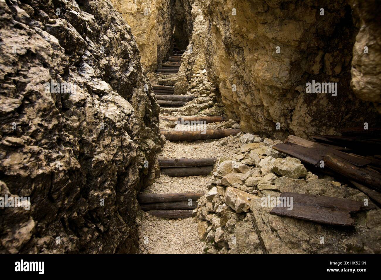 cave, dolomites, rock, Canyon, cliff, rocky, mountain, italy, stairs ...
