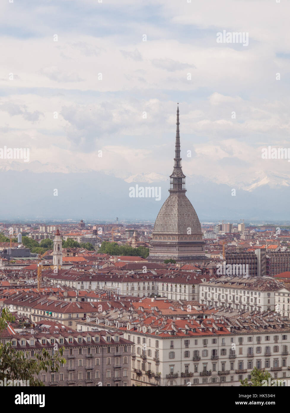City of Turin (Torino) skyline panorama seen from the hill Stock Photo ...