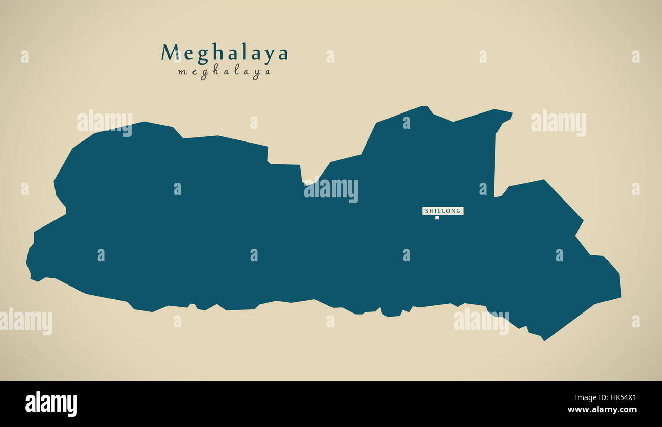 Meghalaya map hi-res stock photography and images - Alamy