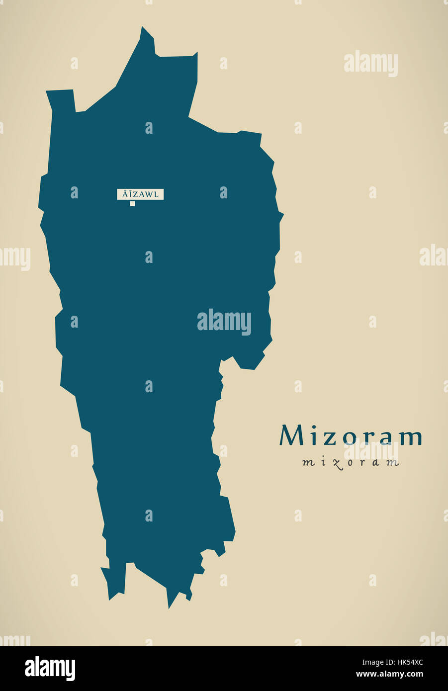 Mizoram map hi-res stock photography and images - Alamy
