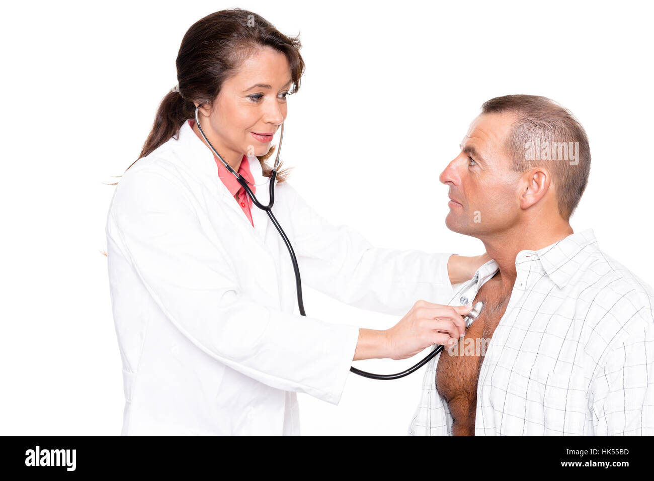 woman, stethoscope, investigation, patient, practice, pratice, man ...