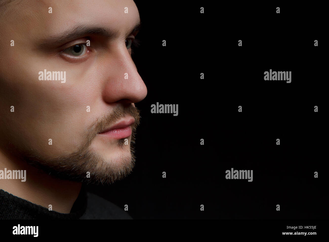 men, man, portrait, person, black, swarthy, jetblack, deep black, blank ...