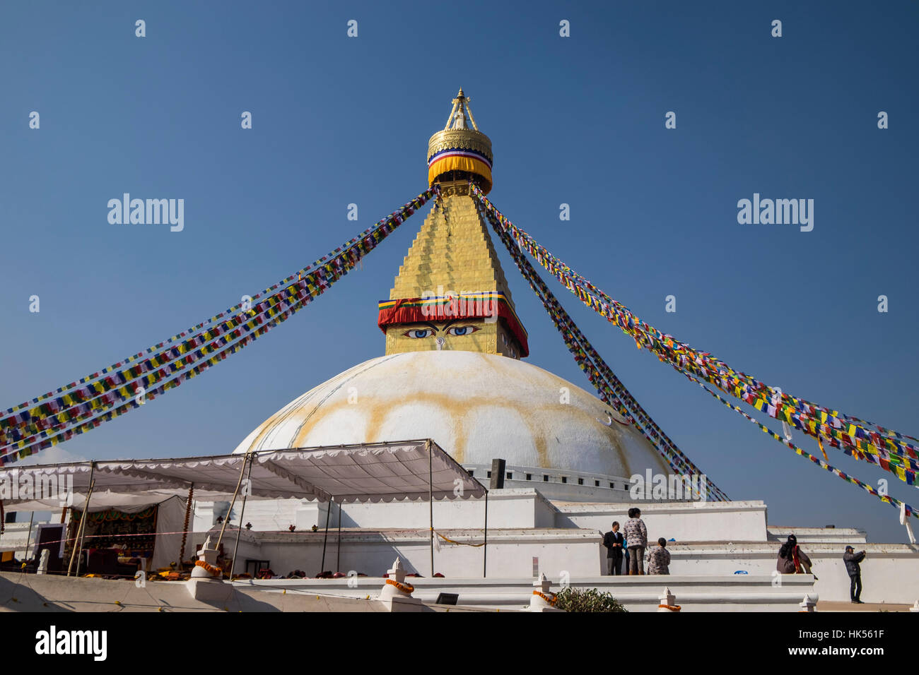 Nepal, Bouddhanath, local temple Stock Photo - Alamy