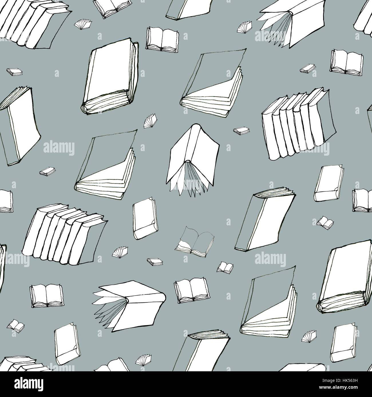 Seamless pattern with books Stock Vector Image & Art - Alamy