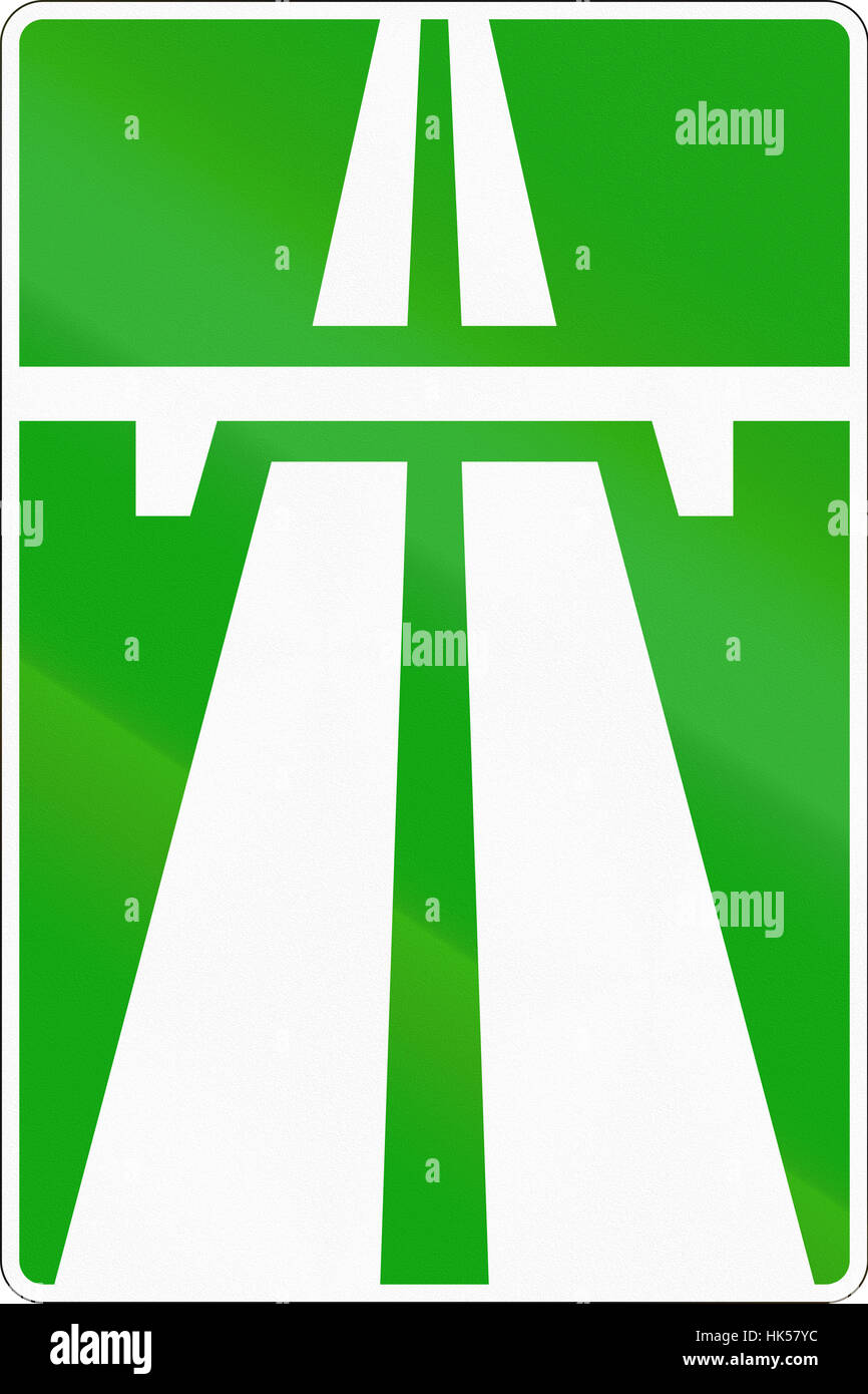 Road sign used in Russia - Motorway Stock Photo - Alamy