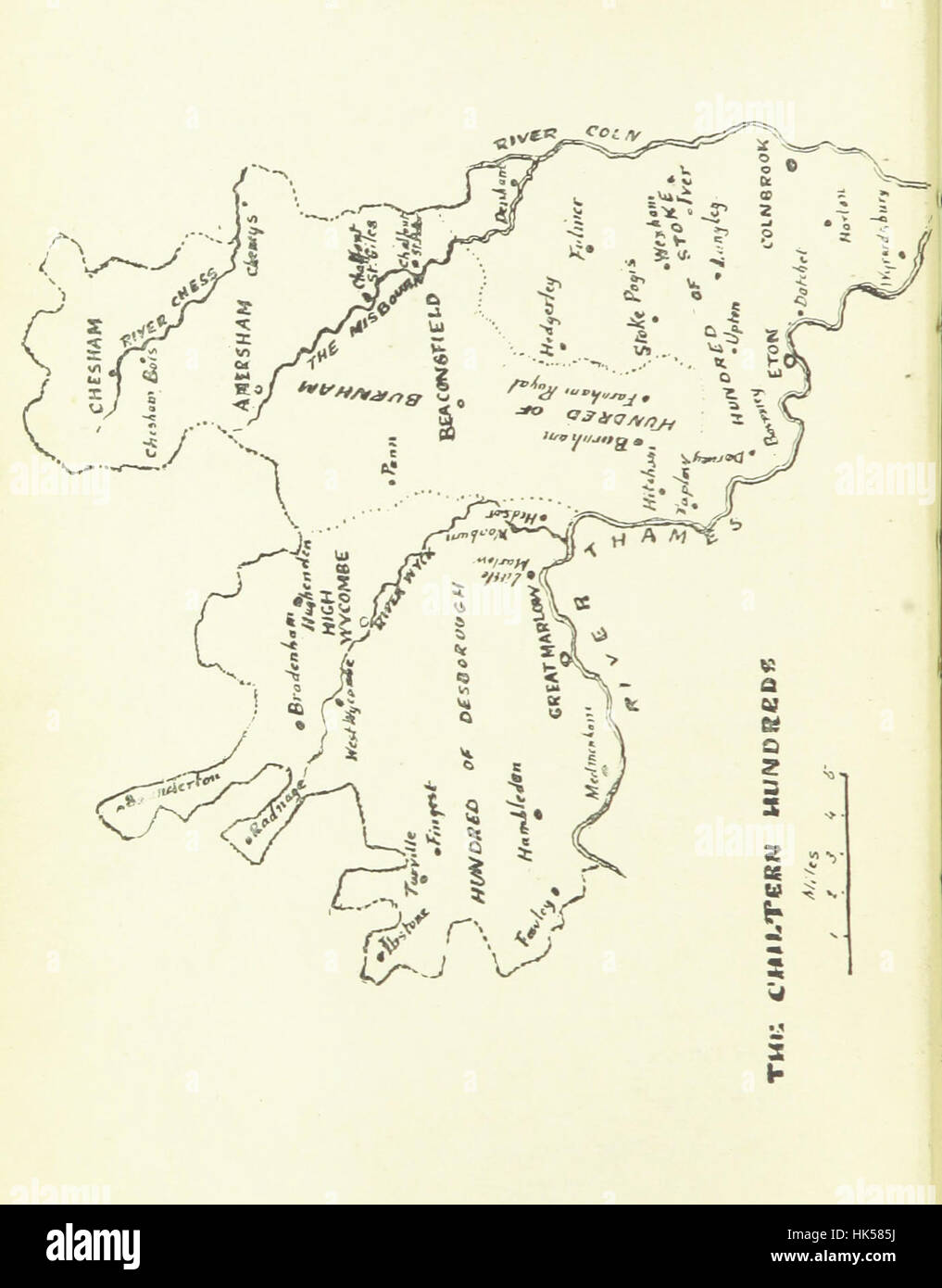 The chiltern hundreds map hi-res stock photography and images - Alamy