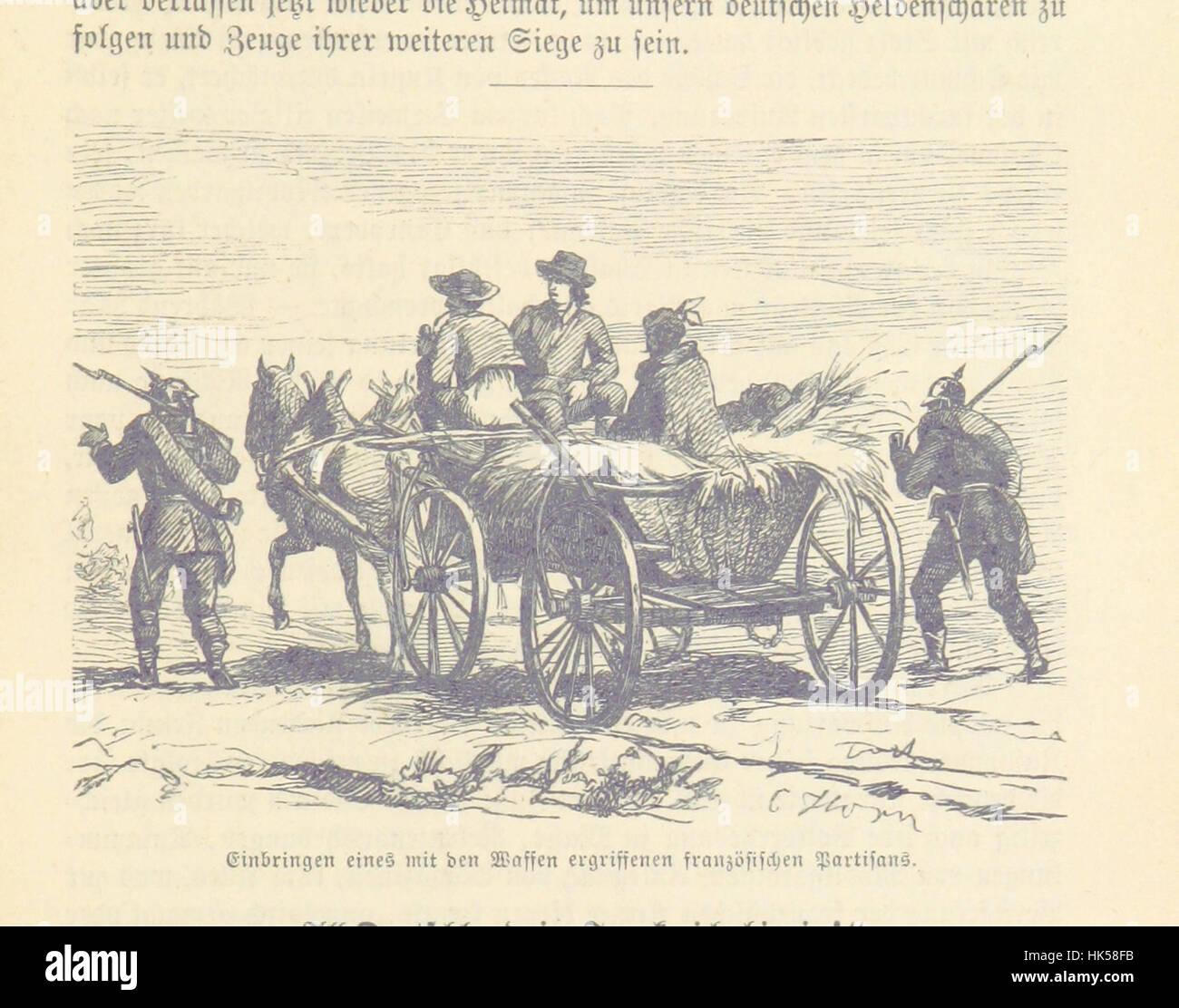 An illustration from 'Das grosse Jahr 1870,' depicting events from the ...