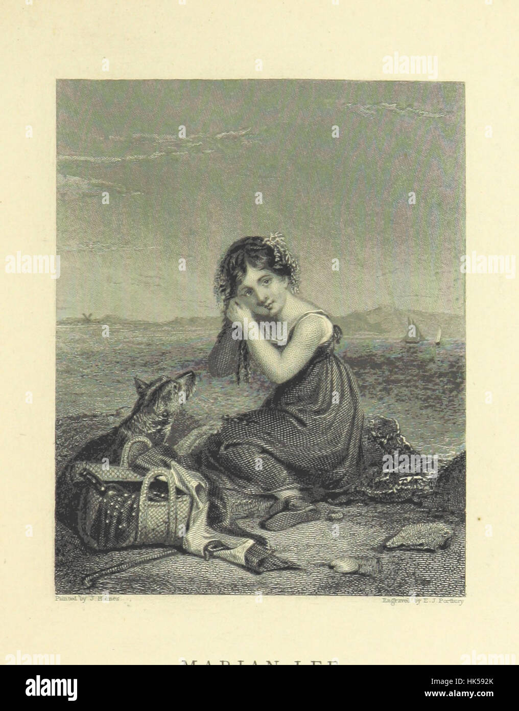 An illustration from 'Gems of English Poetry,' showcasing famous ...