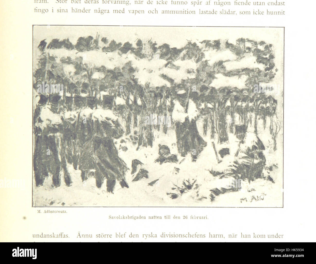 Illustration from 'Finska Kriget 1808-1809,' depicting a historical ...