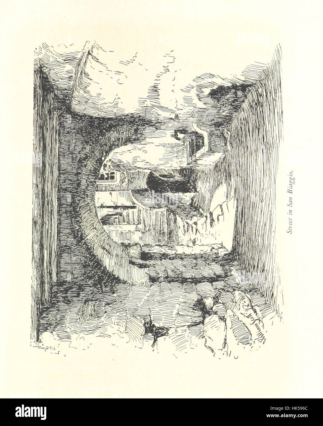 An illustration from 'Rock Villages of the Riviera,' depicting the ...