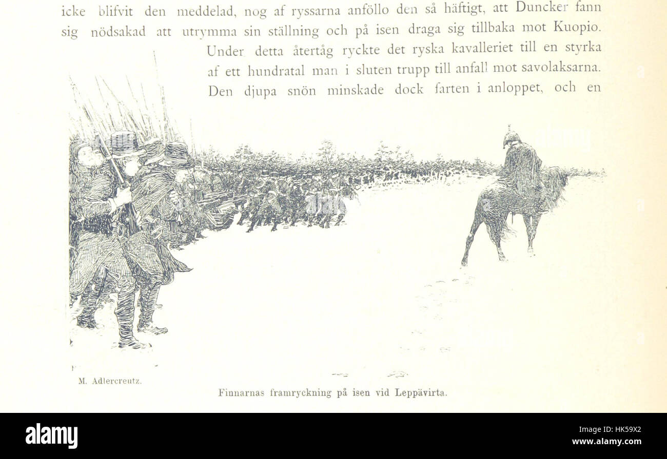 An image from 'Finska Kriget 1808-1809,' illustrating the events of the ...